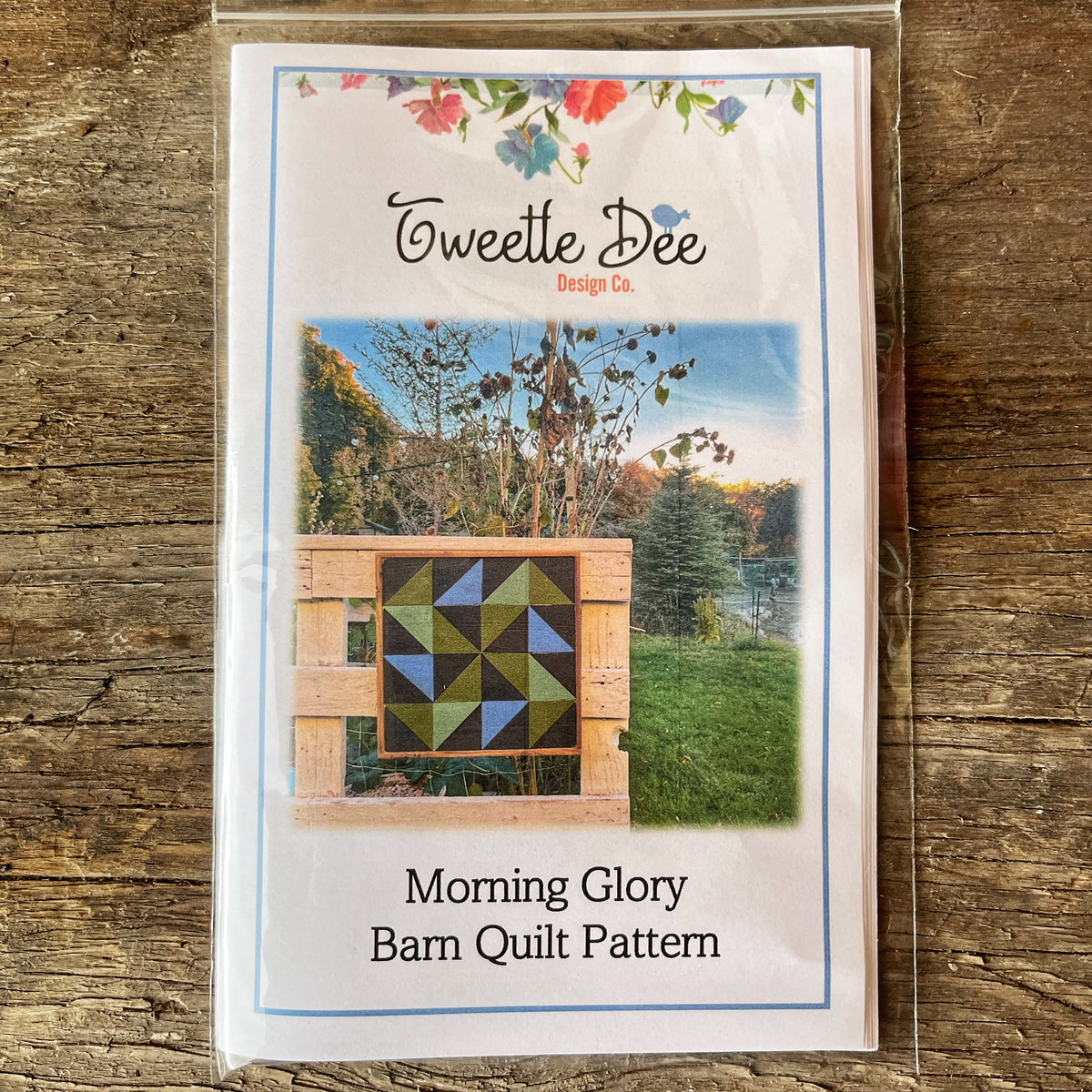 Wilde Bloem Morning Glory Barn Quilt Pattern – Tweetle Dee Design Co.