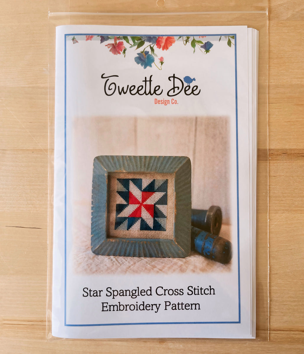 Star Spangled Cross-Stitch Pattern – Tweetle Dee Design Co.