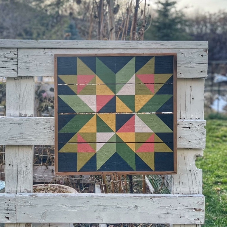 Wilde Bloem Echinacea Framed Barn Quilt – Tweetle Dee Design Co.