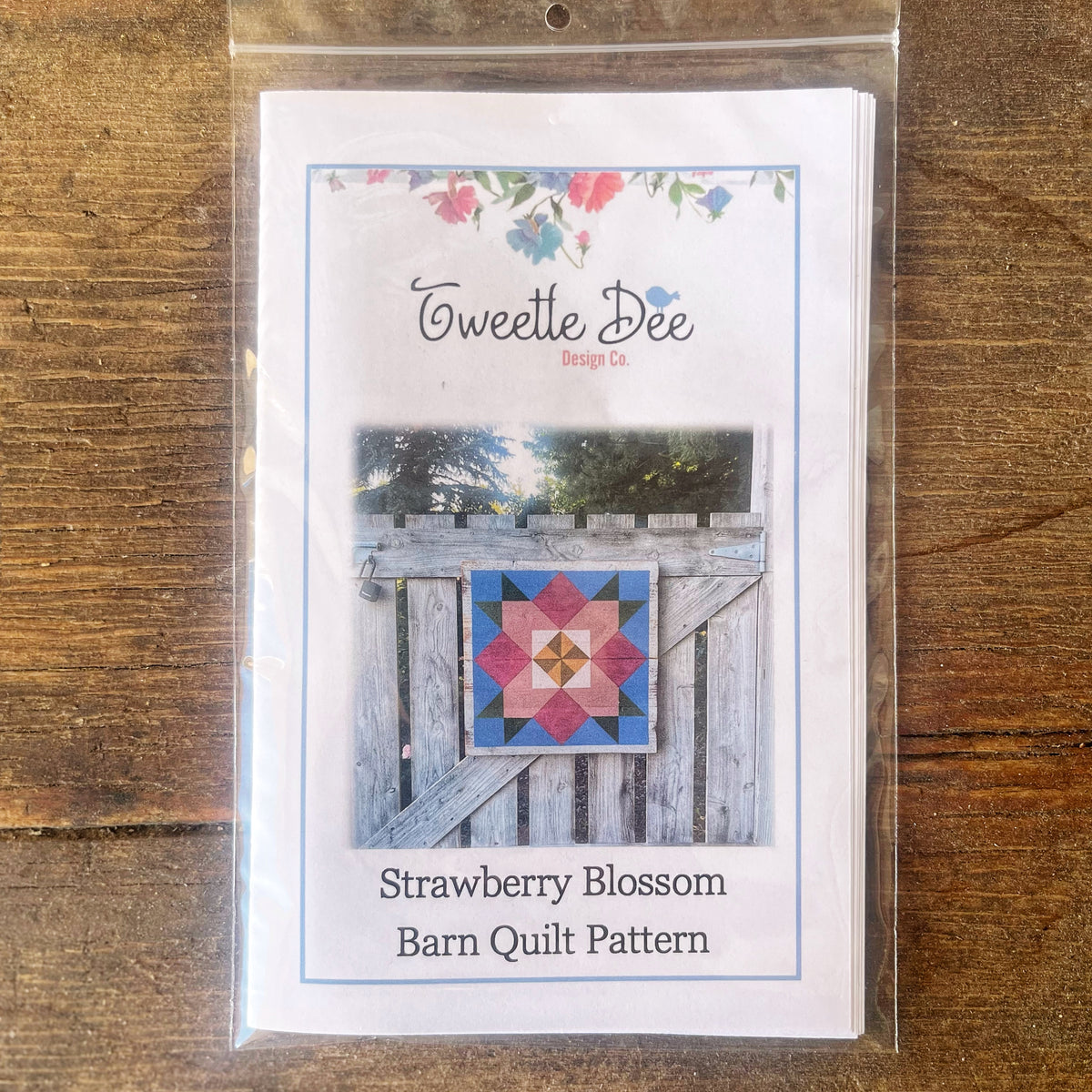 Strawberry Blossom Barn Quilt Pattern – Tweetle Dee Design Co.