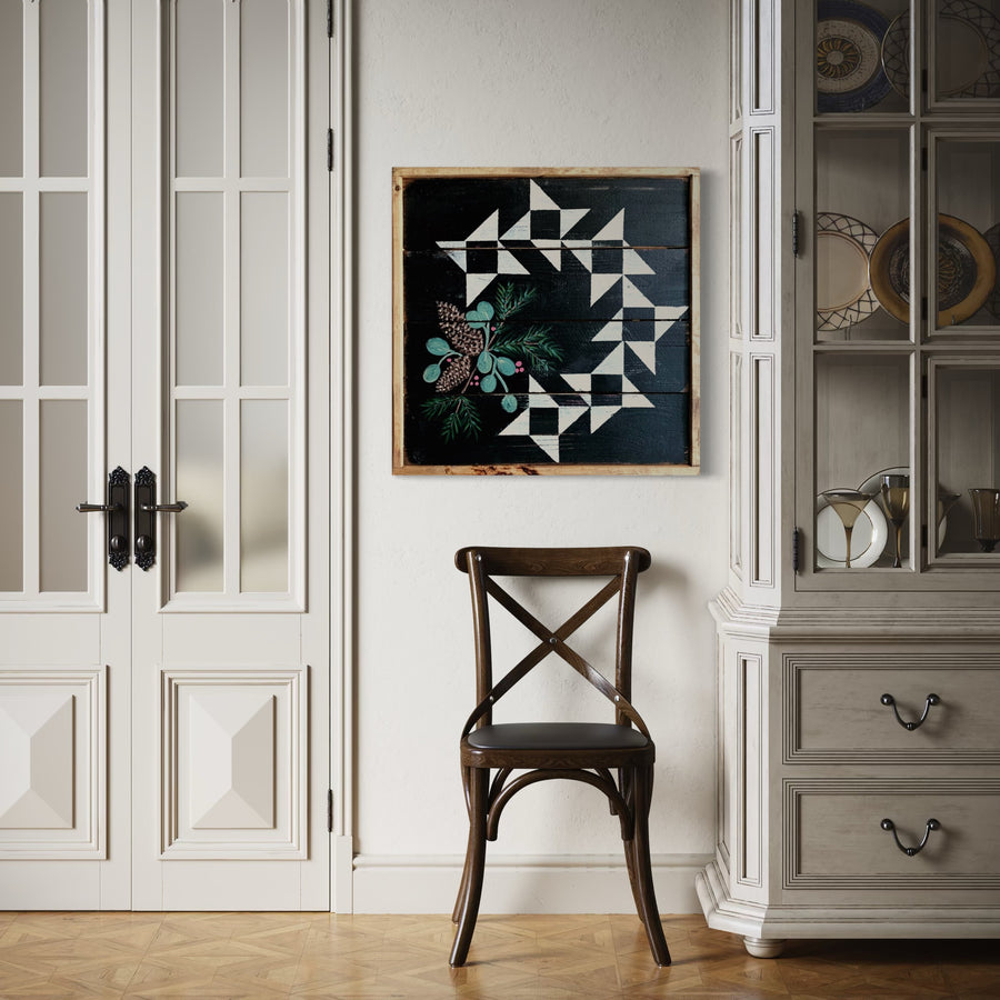 Evergreen Wreath Barn Quilt – Tweetle Dee Design Co.