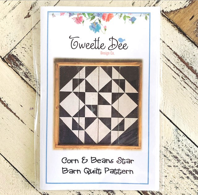 Corn and Beans Star Barn Quilt Pattern – Tweetle Dee Design Co.