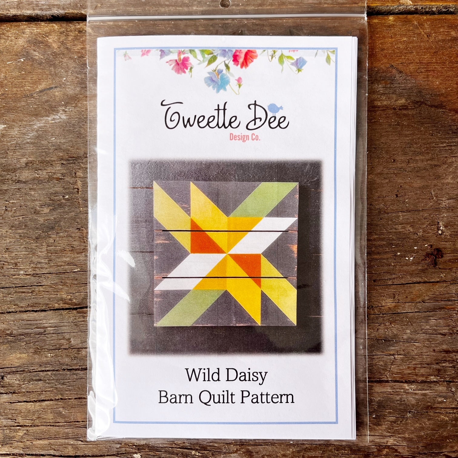 Wilde Bloem Wild Daisy Barn Quilt Pattern – Tweetle Dee Design Co.