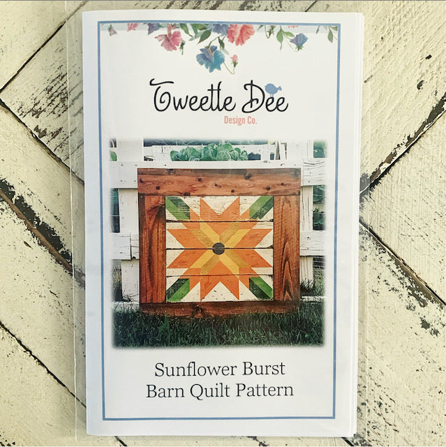 Sunflower Burst Barn Quilt Pattern – Tweetle Dee Design Co.