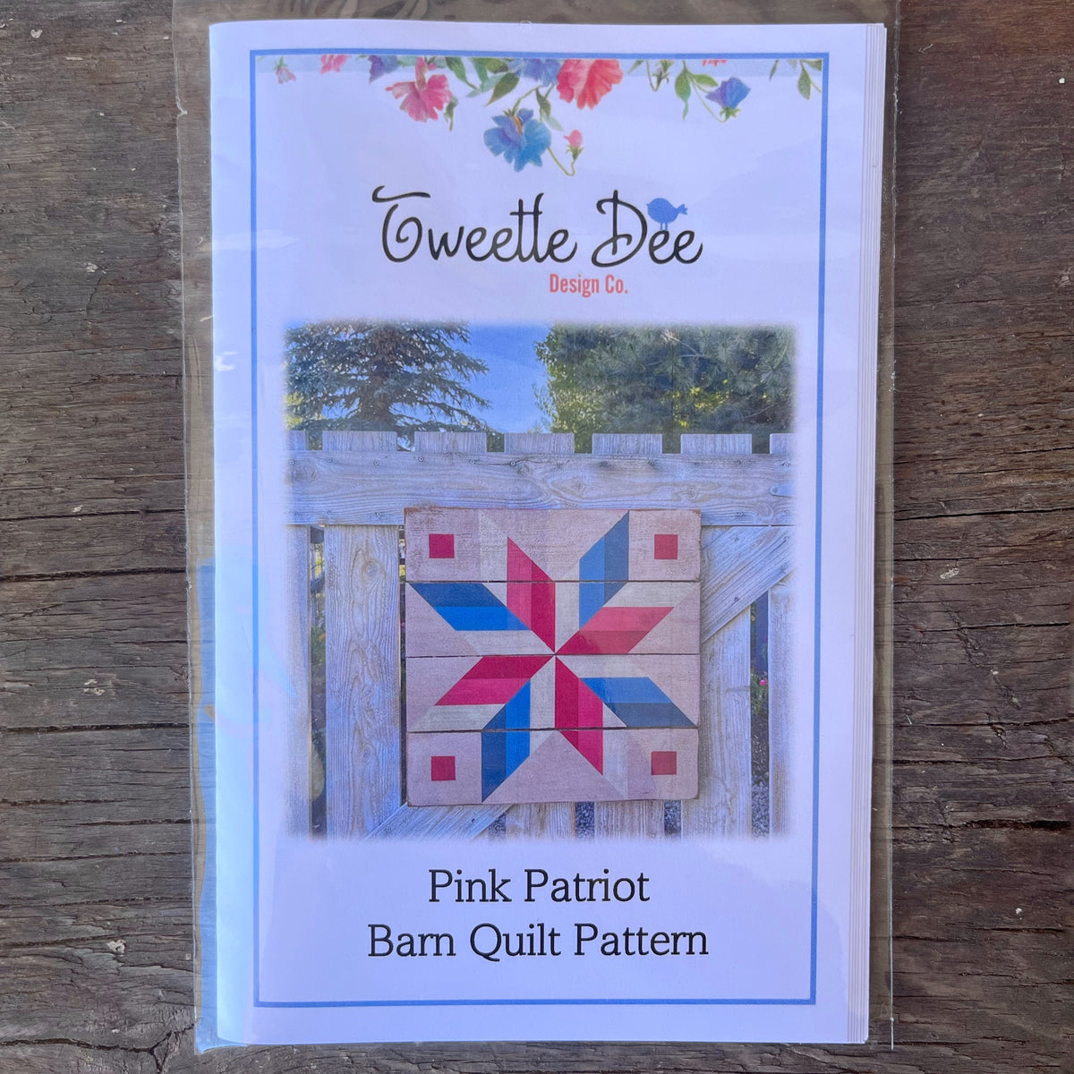 Pink Patriot Barn Quilt Pattern – Tweetle Dee Design Co.